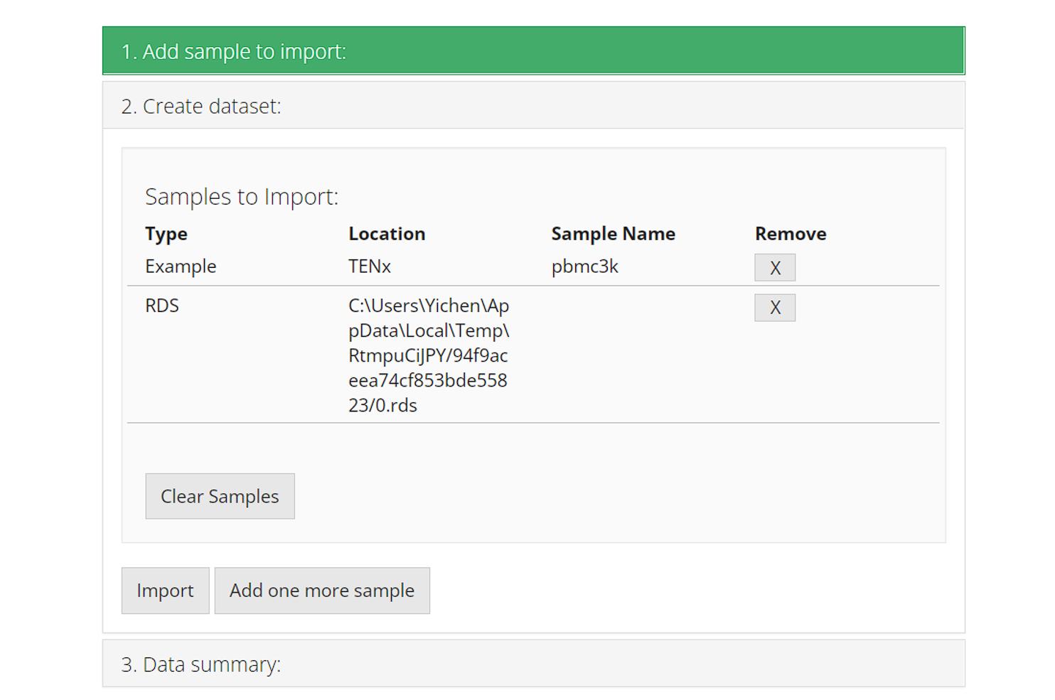 Import Data • singleCellTK